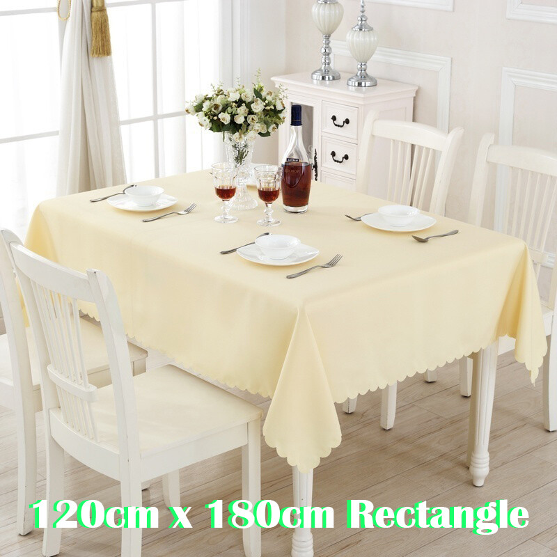 Plain Tablecloth Soft Table Cover Cloth Banquet Wedding Party Rectangle ...