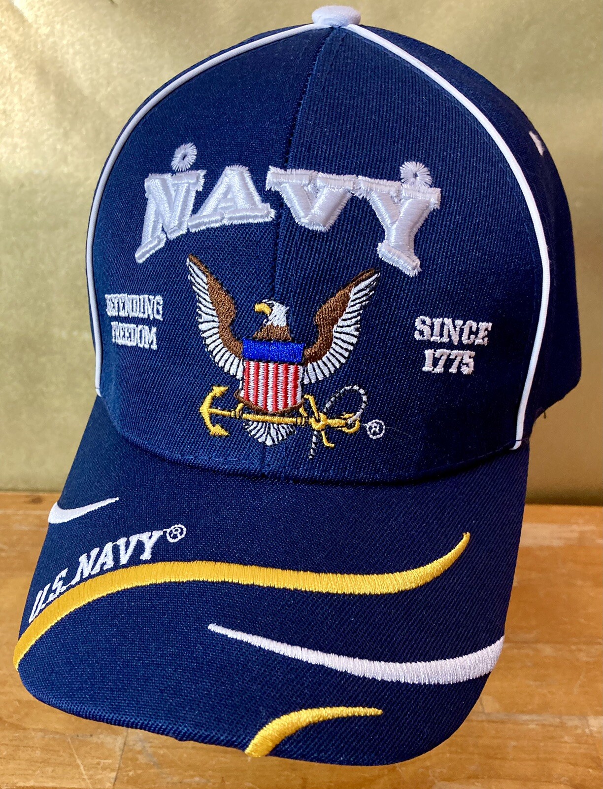 US Navy Hat Cap Defending Freedom Military Adjustable… - Gem