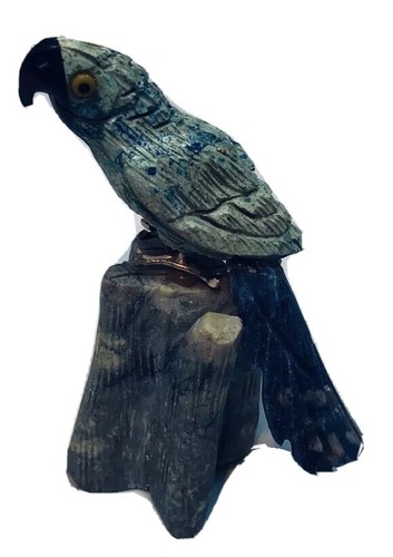 Peruvian Hand Carved Gemstone Bird on Gemstone Stand | eBay