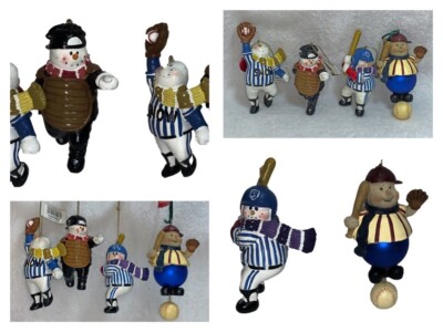 4 Baseball Snowman Christmas Ornaments by "Christmas Corner" & "TJ's ...