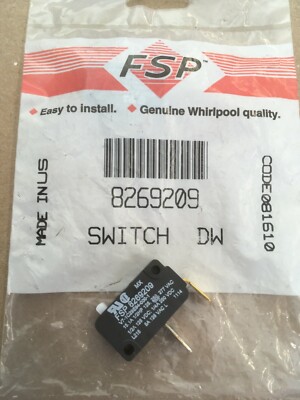 8269209 WP8269209 Whirlpool Dishwasher Door Switch | eBay