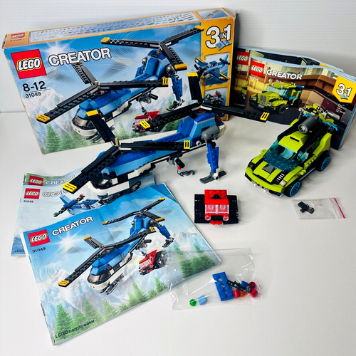 LEGO CREATOR 3in1 sets x2 31049 Twin Spin Helicopter + 31074 Rocket ...