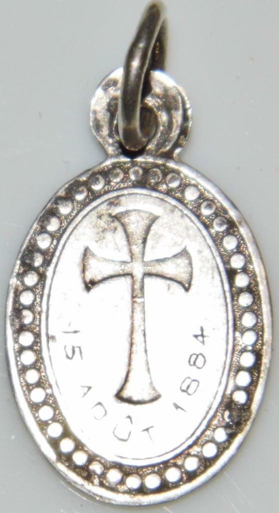 Antique Sterling Silver Holy Medal 1884 Priests Souvenir of Ordination ...