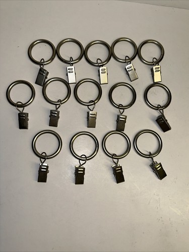 Curtain Clip Round Rings 1” Silver Qty: 14 | eBay