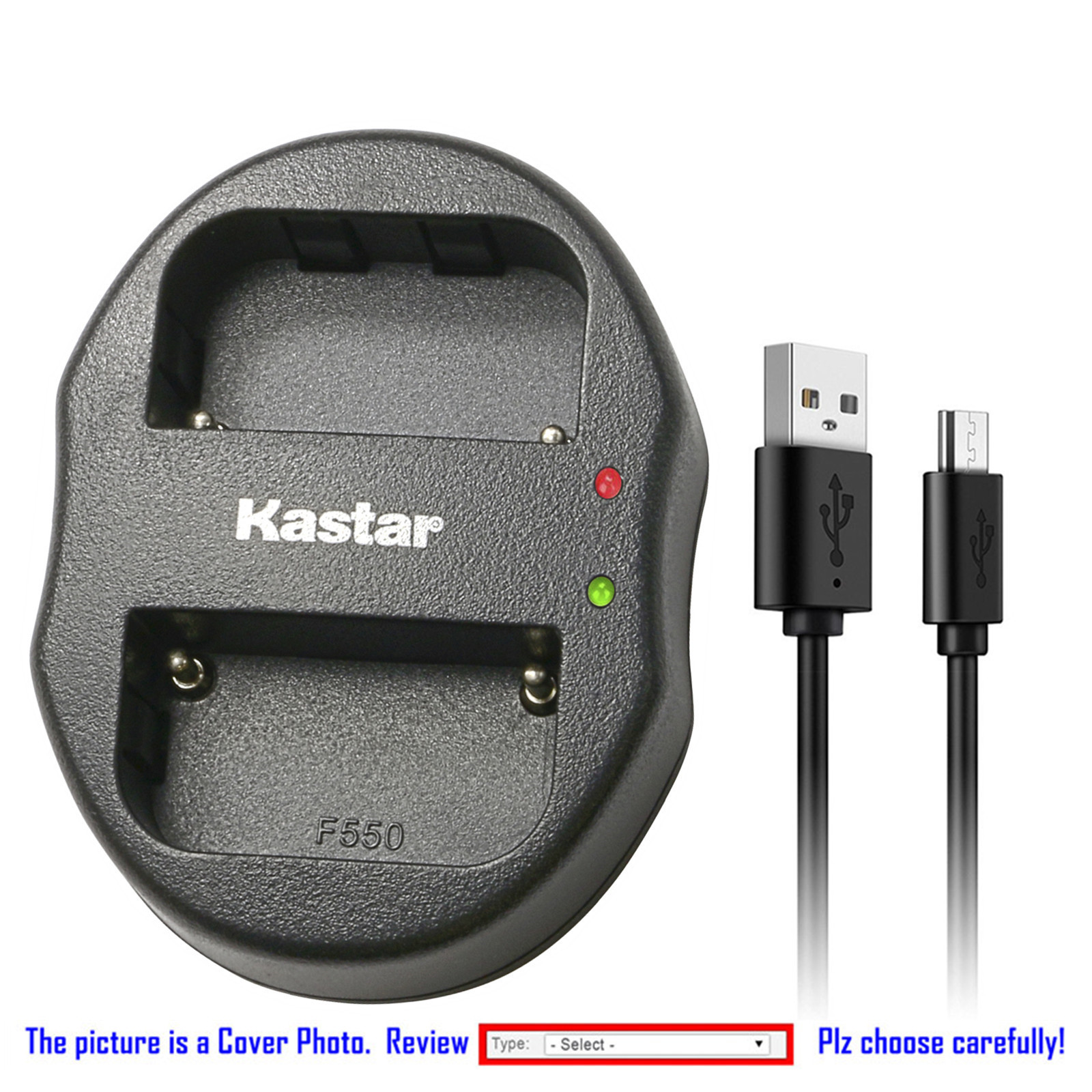 Kastar Battery Dual USB Charger for Sony NP-FM500H & a100 DSLR-A100/B ...