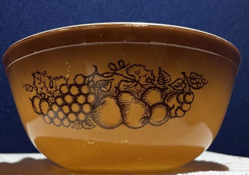 Vintage Pyrex 403 Old Orchard 2.5qt Brown Nesting Mixing Bowl | eBay