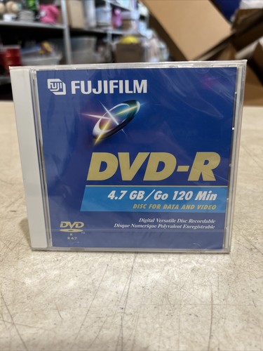 One FujiFilm DVD-R Disc 4.7 GB/GO 120 min for Data Video Digital ...