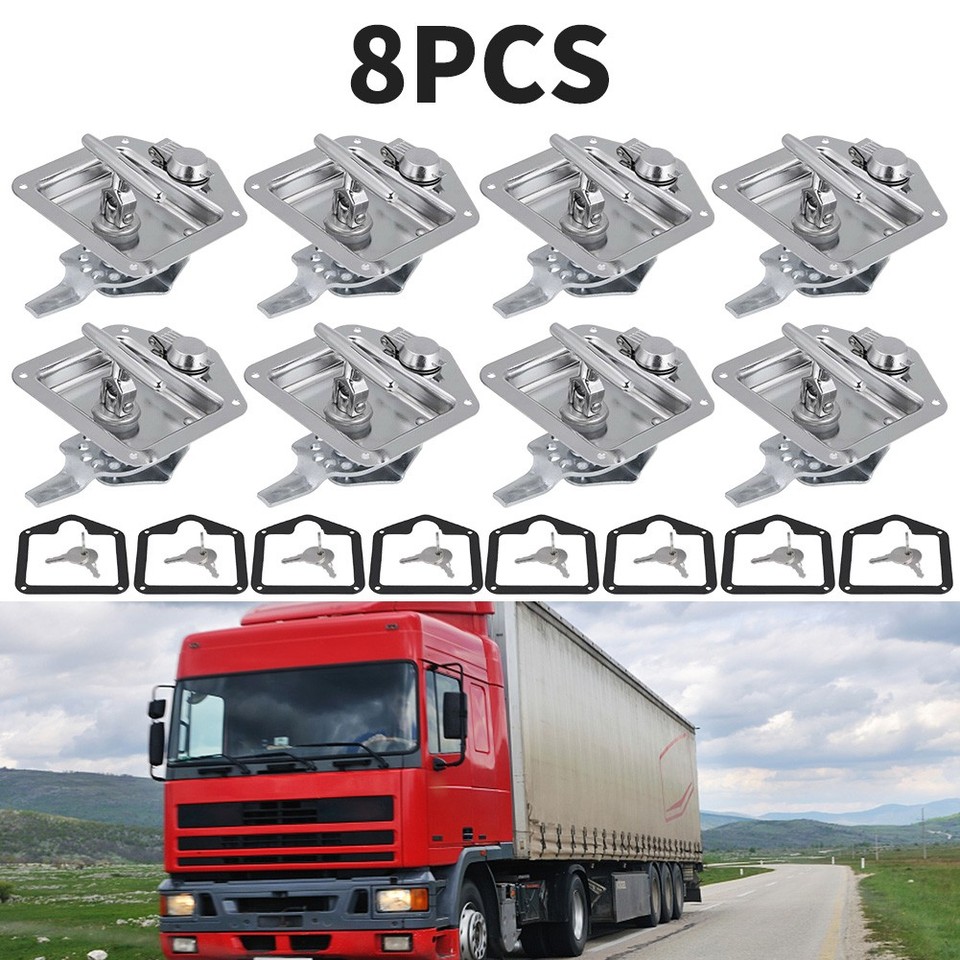 8PCS Folding T Handle Lock Latch Trailer Truck Camper Tool Box ...