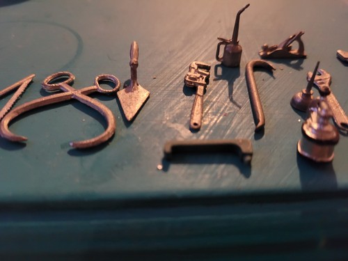 EARLY 1900s ARCADE CARPENTER SET MINI NICKEL PLATED TOOLS | eBay