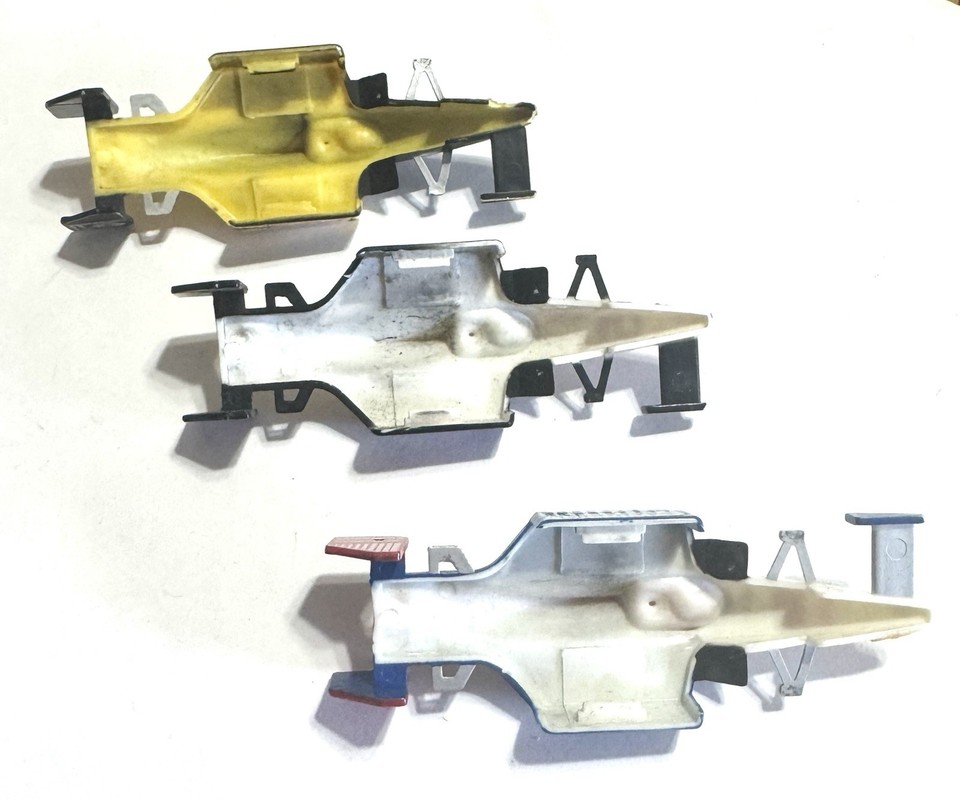 (3) TOMY AFX Super G + Plus Indy F1 Formula 1 HO Slot Car RUNNER BODIES ...