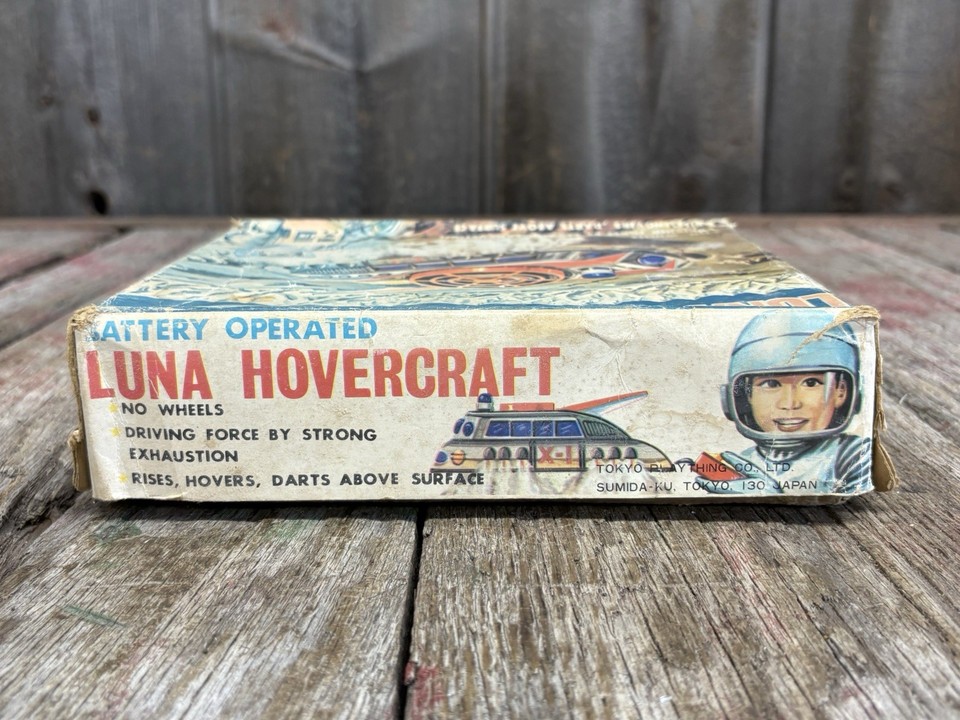 UBER Rare Vintage Battery Operated TPS Japan “Luna Hovercraft” Tin Toy ...