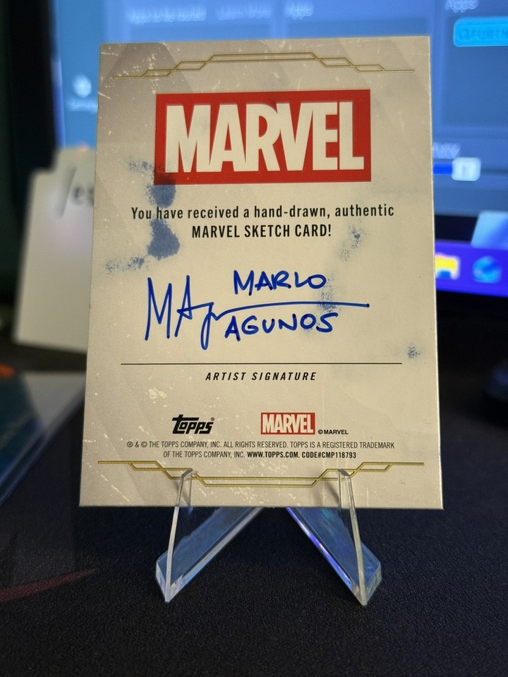 2025 Topps Chrome Marvel Studios Iron Man Sketch Card Auto - Artist ...