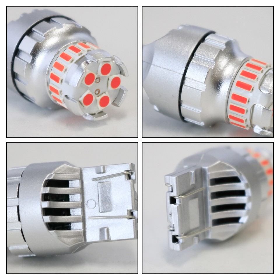 7443 7440 LED Red Strobe Flash Blinking Brake Stop Tail Parking Light ...