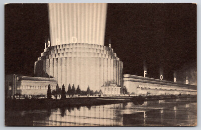 Vintage C1934 Postcard Ford Exposition Building Drawn By Hugh Feriss ...