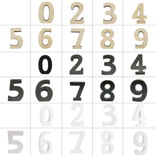 Wooden Letters Numbers Sizes 8cm Small MDF Mini Laser Cut 0-9 numbers ...