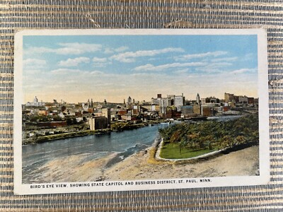 Bird's Eye View State Capitol & Business District St Paul Minnesota ...