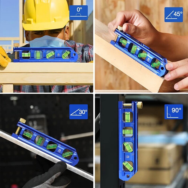 WORKPRO 6.3" Magnetic Conduit Bending Level Pipe Level Torpedo Level ...