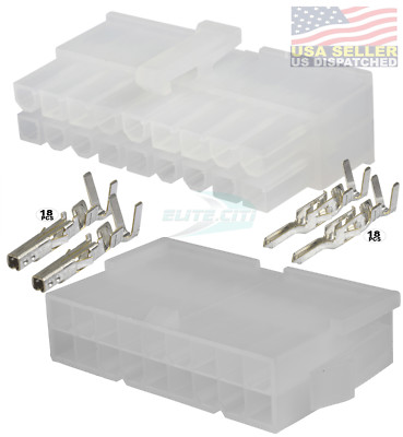 Molex (18-Pin) 18 Circuit Connector - Wire Conn. w/ Pins - Molex Mini ...