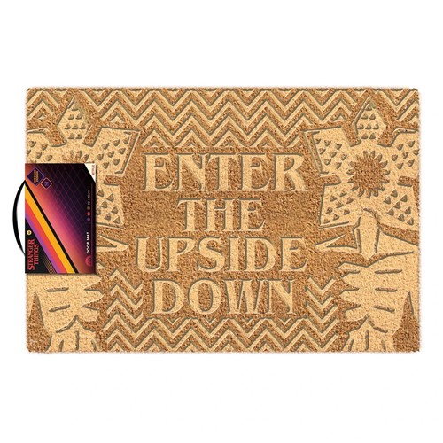 STRANGER THINGS ENTER THE UPSIDE DOWN BROWN MAT DOORMAT 60 X 40 CM COIR ...