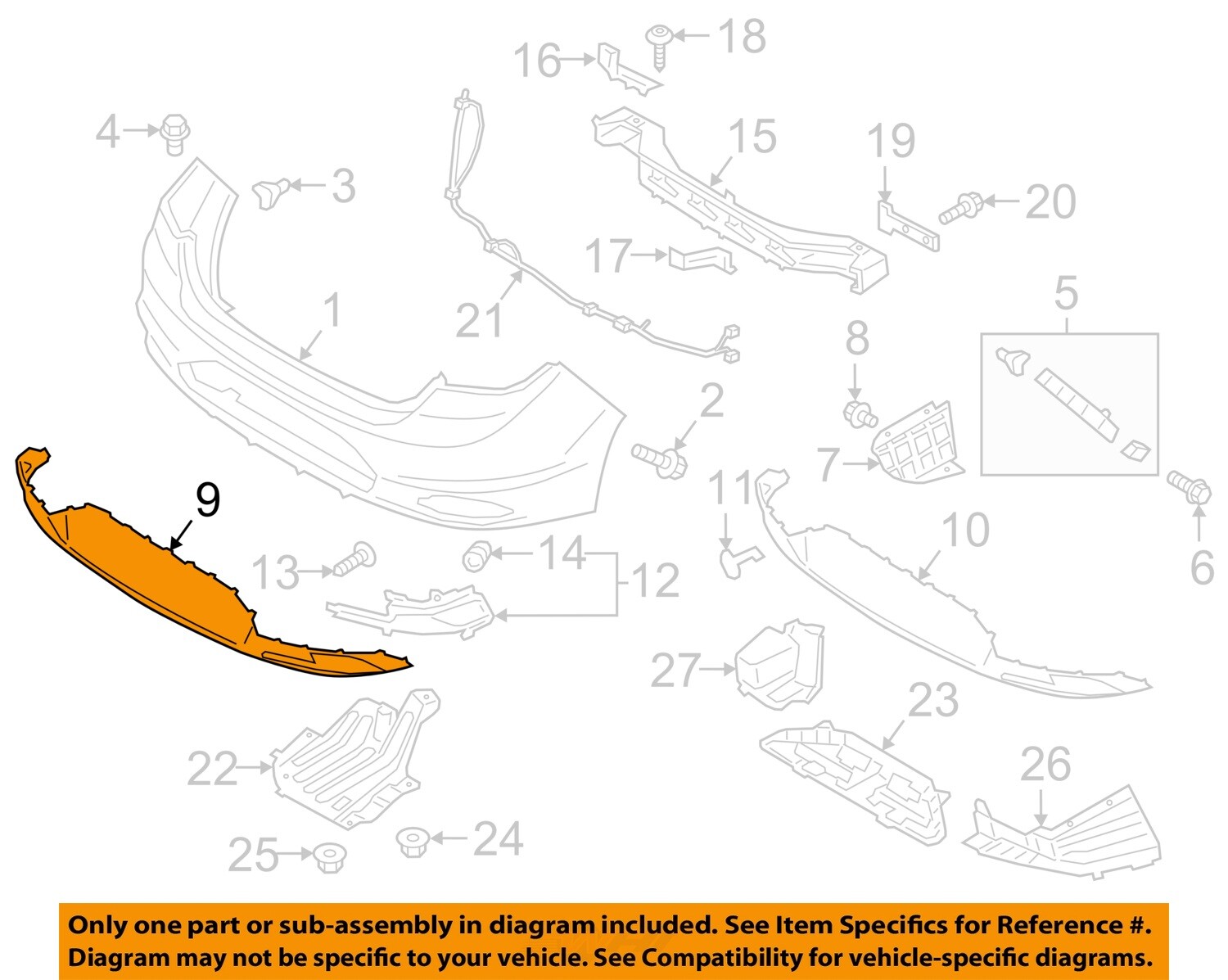 Genuine Hyundai Cover-rr Bumper LWR 86612F3500 OEM for sale online | eBay