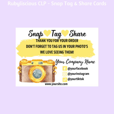 Snap Tag & Share Cards - Personalised - A6 - FREE POST | eBay UK