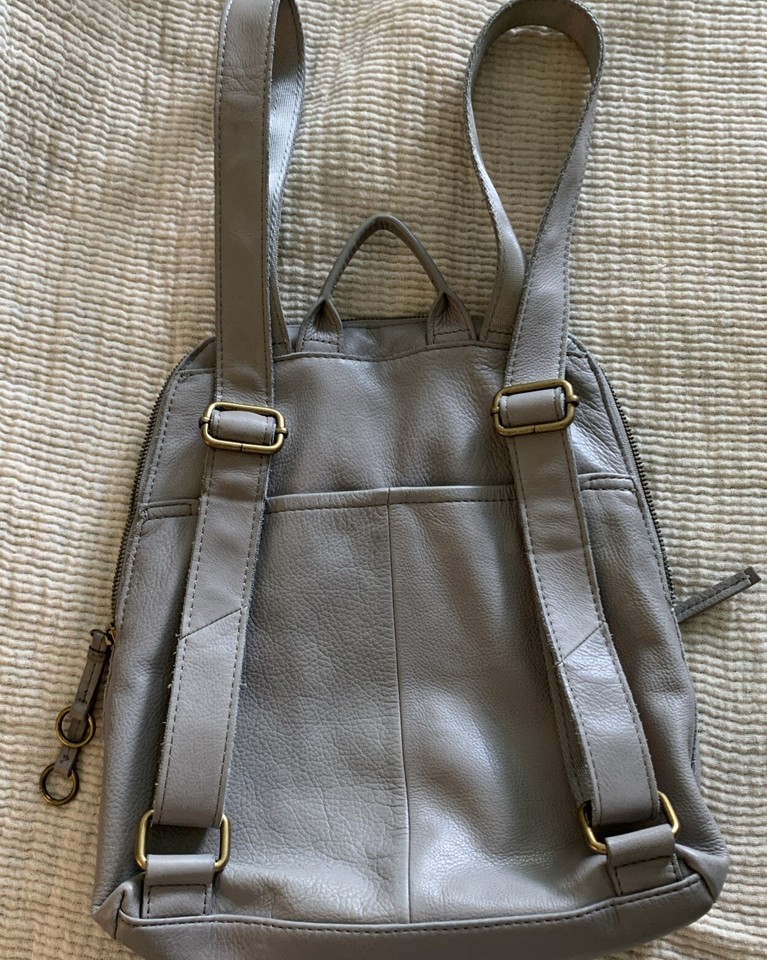 American Leather Co. Cleveland Leather Backpack Purse Bag Gray - NWOT ...