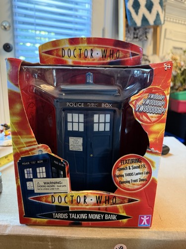 Vintage Doctor Who TARDIS Talking Money Bank 2004, NEW in Original Box ...