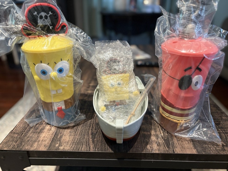 The SpongeBob Movie: Popcorn Bucket And 2 Cups Pictured And Ready To ...