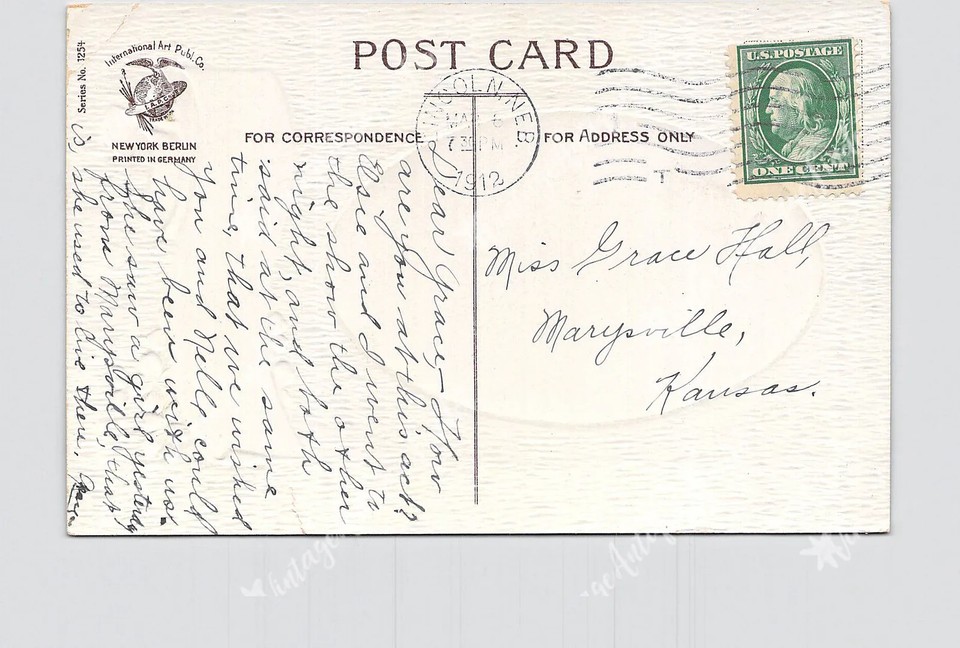 PPC Postcard St Patrick's Day Clapsaddle Innisfail Dear Erin Clover ...