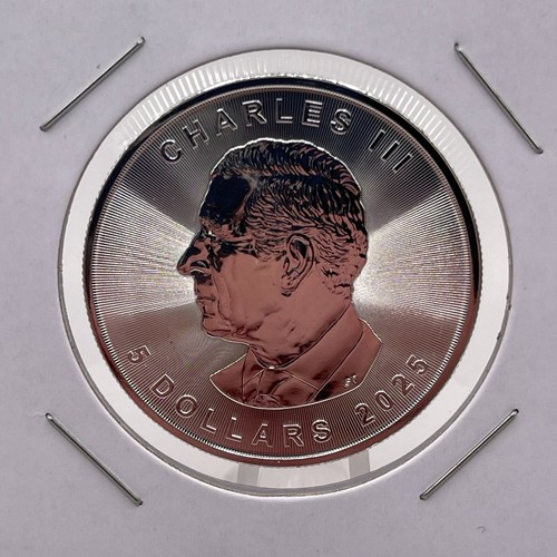 2024 $5 1 OZ .9999 FINE SILVER CANADIAN MAPLE LEAF KING CHARLES III UNC ...