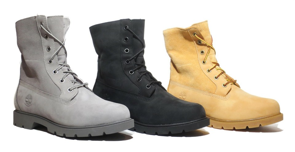 Timberland Womens Linden Woods Waterproof Fold-Down Teddy Fleece Gray ...