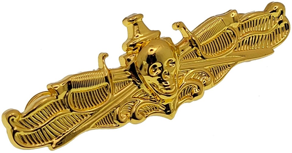 US Navy Surface Warfare Officer Skull Badge USN SWO Insignia Naval GOLD ...