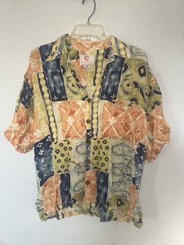 Pineapple Moon Aloha Hawaiian Women's Shirt Size M | eBay