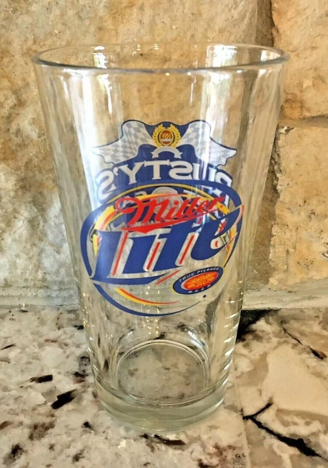 NASCAR Rusty Wallace Last Call Miller Lite Beer Glass Pint Penske ...