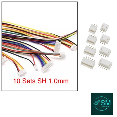 10 Sets SH 1.0mm 3 Pin Wired Micro Connector Quadcopter Electronic ...