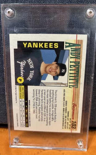 1993 Bowman Andy Pettitte Rookie Card #103 | eBay
