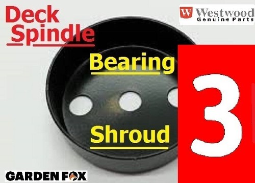 3 Genuine WESTWOOD V2050H - Cutter Deck Spindle BEARING SLINGERS ...