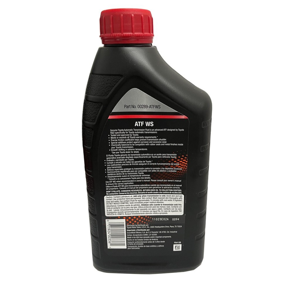 4 Quart Genuine Toyota ATF WS Automatic Transmission Oil Fluid ATFWS ...