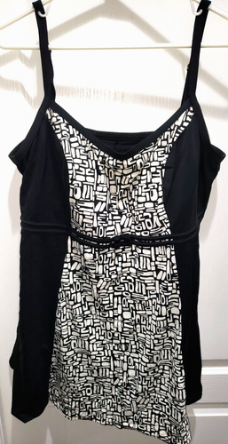 WOMENS PLUS size 24W fit 4 u SWIM SWIMMING SUIT black white SUPER ...