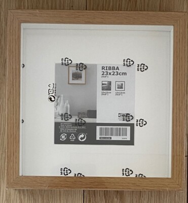 RIBBA IKEA Frame oak effect 23 x 23cm 9"x 9" 4.5cm Deep box frame | eBay UK