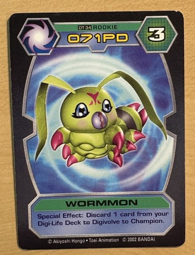Digimon D-Tector WORMMON Card 2002 Bandai DT-34 ROOKIE, O71PD | eBay