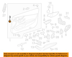 MERCEDES OEM 10-16 E350 Interior-Rear Door-Door Trim Panel Clip ...