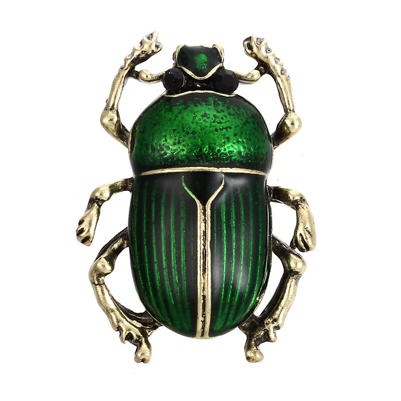 Art Deco Style Enamel Crystal Beetle Brooch Badge Insects Pin Gift ...