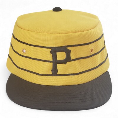 Vintage MLB Pittsburgh Pirates Yellow Baseball Pillbox Hat Fits Youth 3 ...