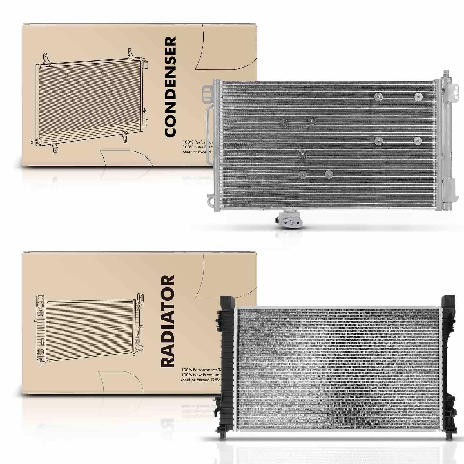 Aluminum Radiator & AC Condenser Cooling Kit for Mercedes-Benz C230 ...