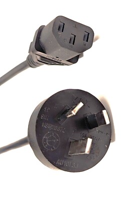 5 Metre Power Cable AUS 3 Pin to IEC C13 (Kettle Cable). 240V, 7.5A. | eBay