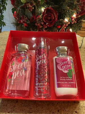 Bath & Body Works Sweet Pea 3 Piece Gift Set Nib | eBay