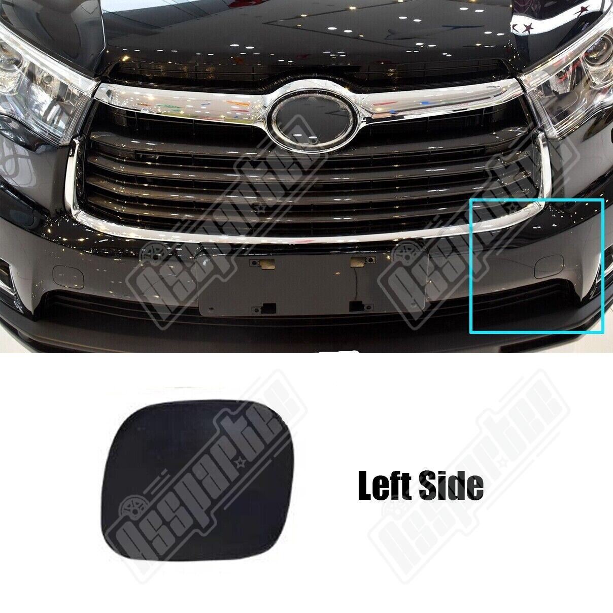 Front Bumper Tow Hook Cover Cap For Toyota Highlander 2014-2016 52128 ...