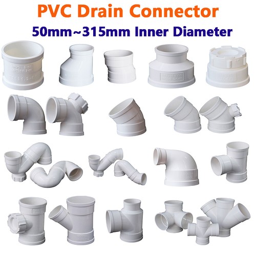 PVC Drain Pipe Connector Inspection Port Drainage Tube Fittings Reducer ...