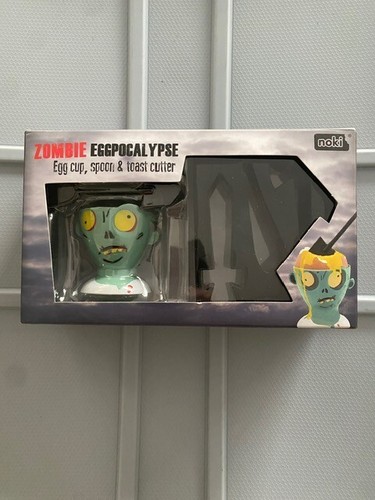 NEW Noki Zombie Eggpocalypse Egg Cup Spoon & Toast Cutter Horror Block ...